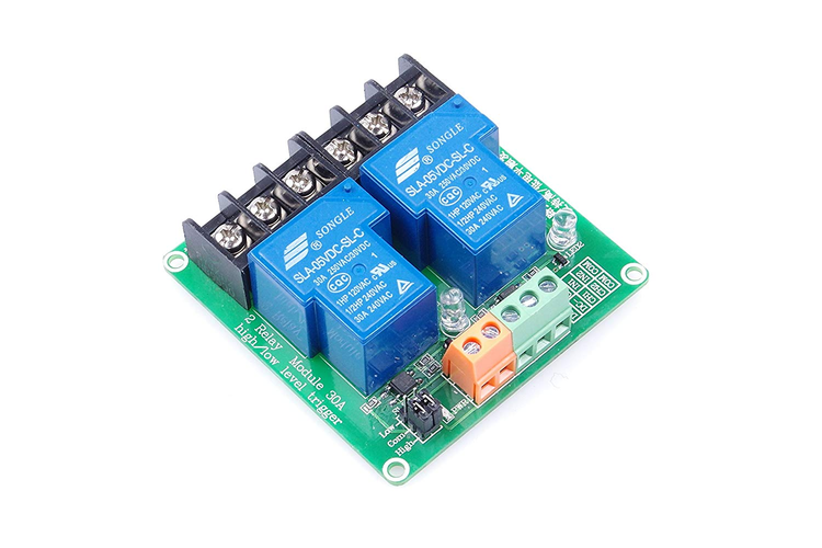 5V 30A 2-Channel Relay Module with Optocoupler H/L Level Triger for Arduino