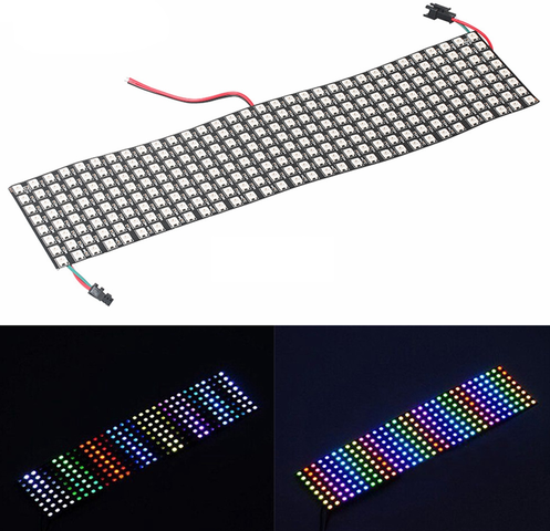 WS2812 5050 8x32 RGB Flexible LED Matrix Panel- Addressable ...